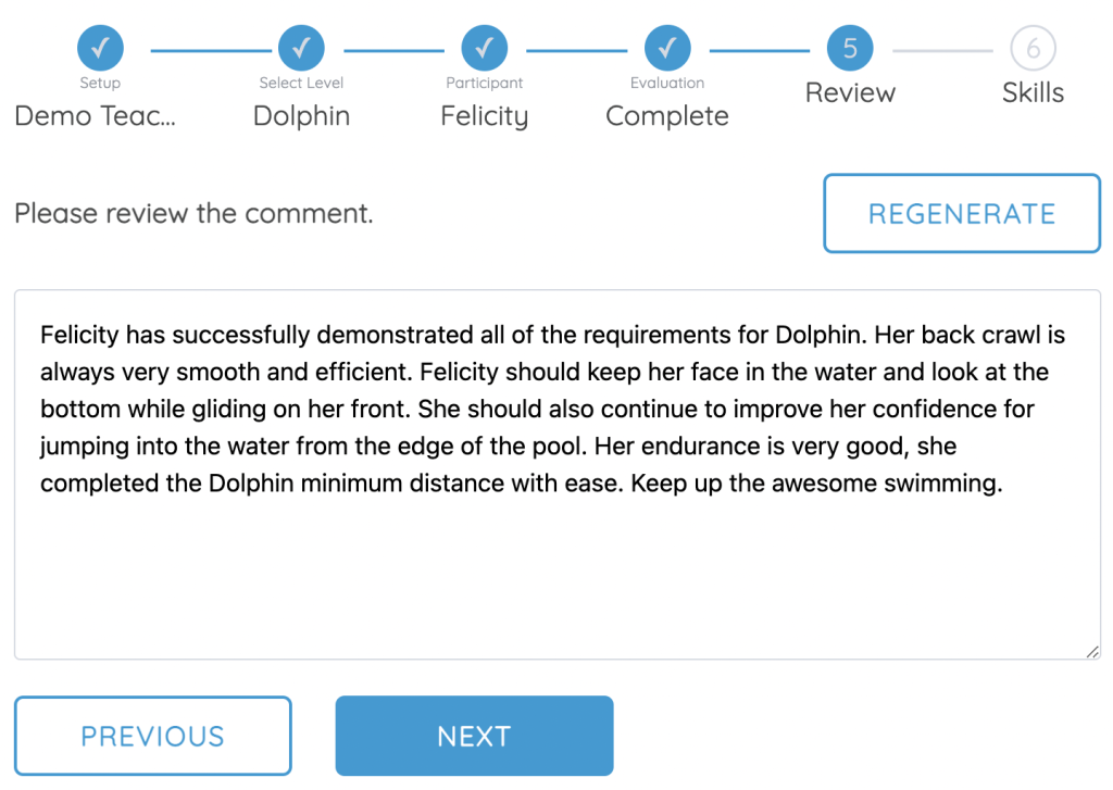 Publish Report Cards – Swimgen