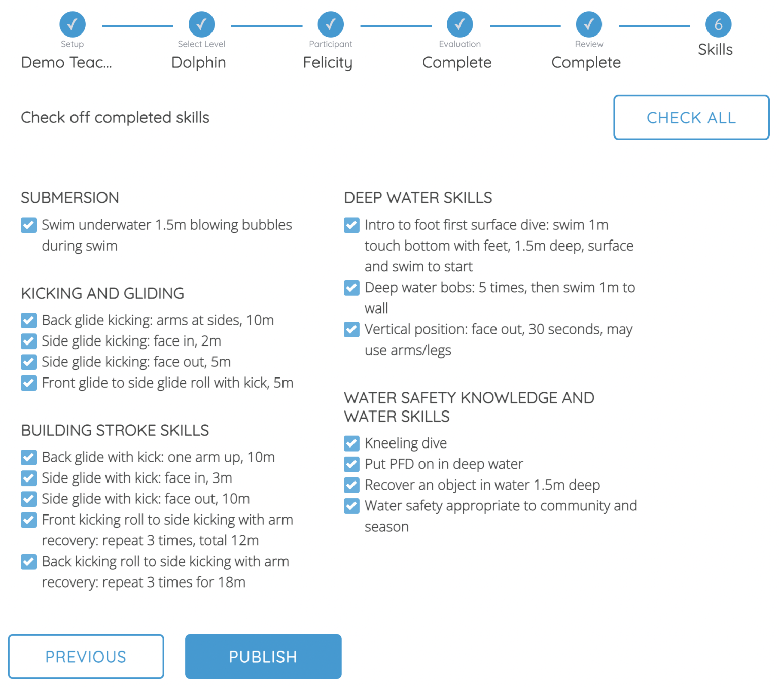 Publish Report Cards – Swimgen